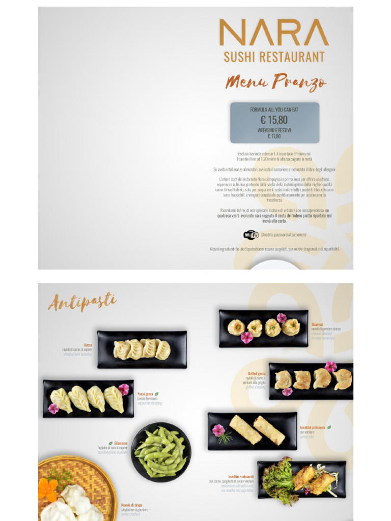 Narasushi Menu Pranzo | PDF