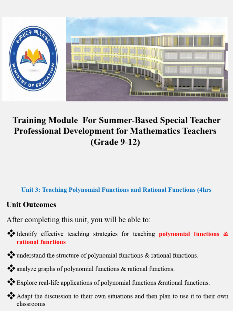 Unit-3 PPT Math Modules 234 | PDF | Asymptote | Polynomial