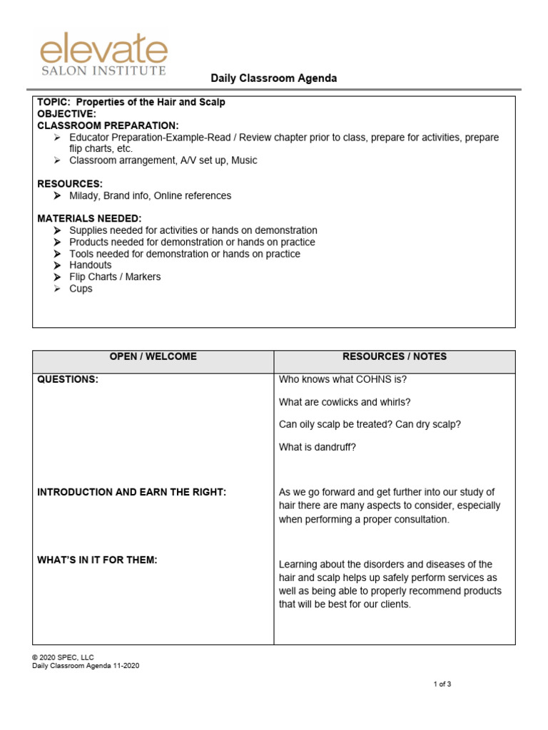 Foundations Properties of Hair and Scalp | PDF | Hair | Integumentary ...