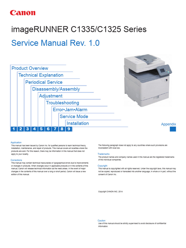 imageRUNNER C1335/C1325 Service Manual | PDF | Electronic Circuits ...