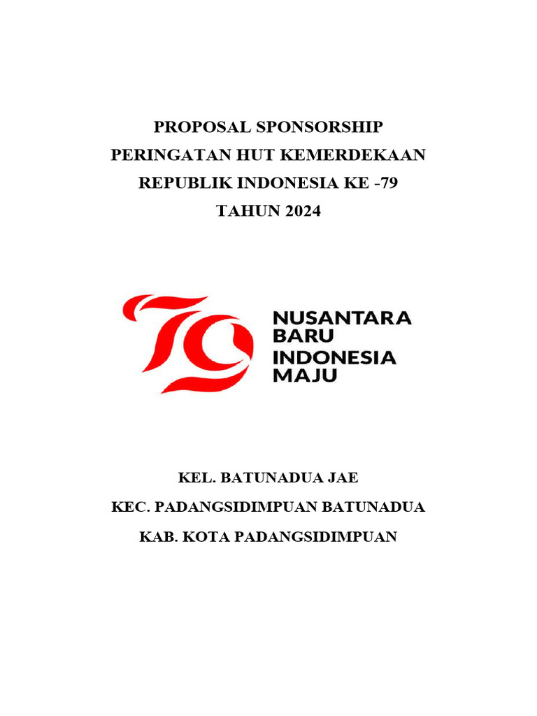 PROPOSAL SPONSORSHIP 17an | PDF