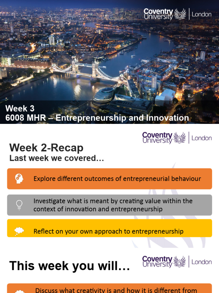 Creativity And Innovation In Entrepreneurship Pdf Entrepreneurship