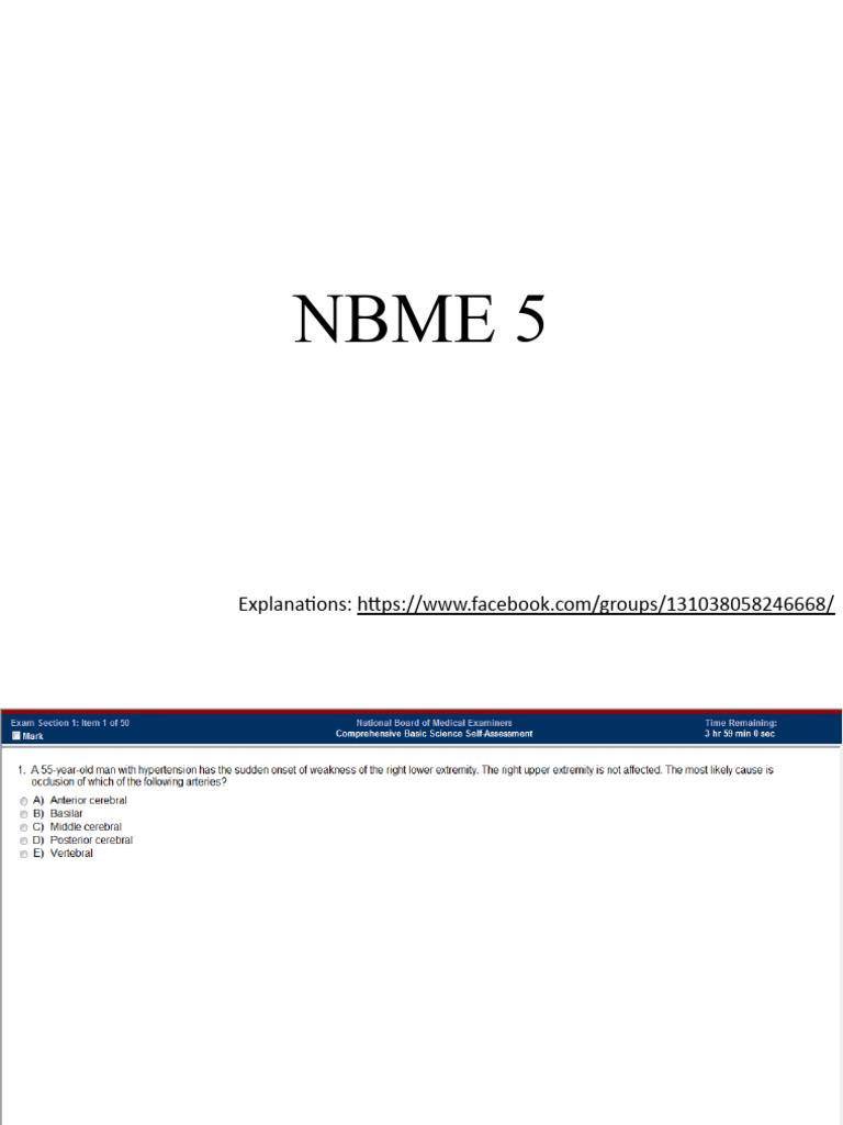 NBME 5 BLOCK 1-4 (No Answers Version) | PDF | Language Arts & Discipline