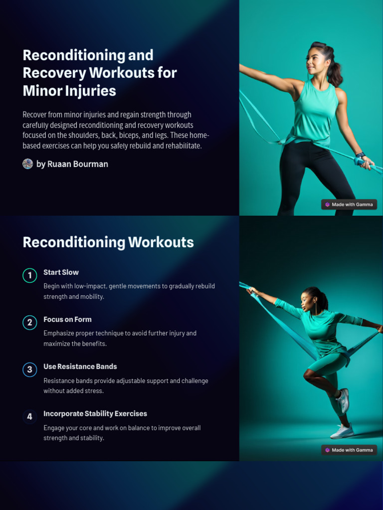 Reconditioning and Recovery Workouts For Minor Injuries | PDF | Weight Training | Physical Fitness
