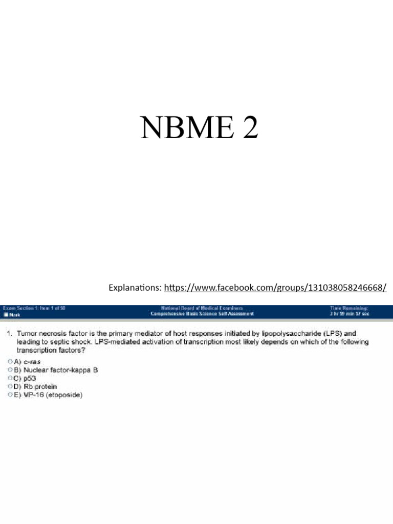 NBME 2 BLOCK 1-4 (No Answers Version) | PDF