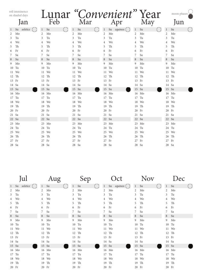 Beyond The Wall Lunar Calendar | PDF