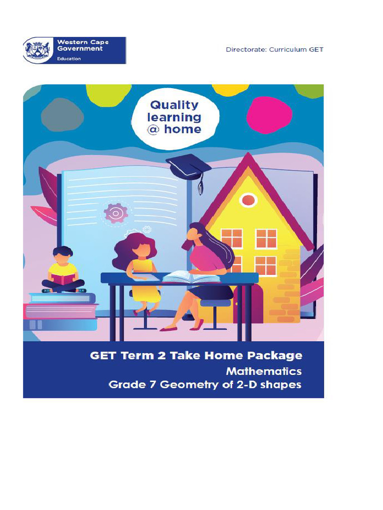 Grade 7 Mathematics Take Home Pack Term 2 (Geometry 2-D Shapes) | PDF ...