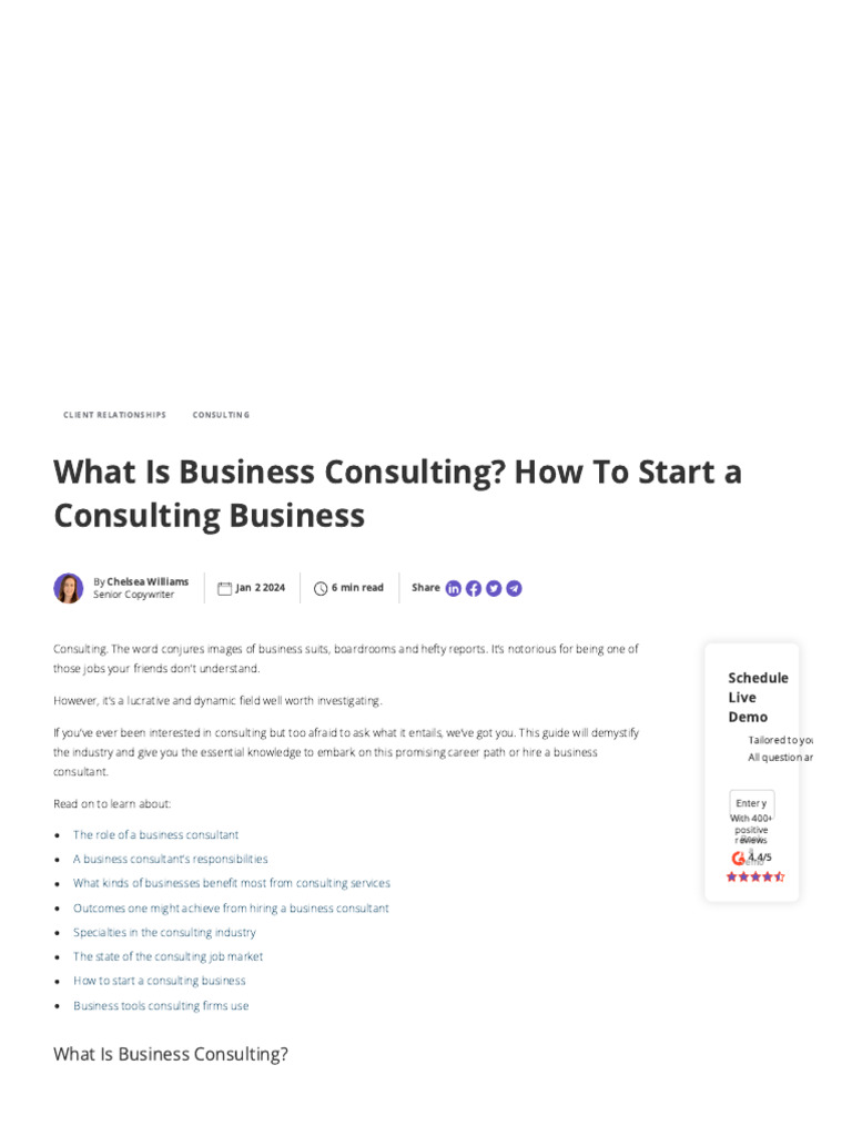 What Is Business Consulting Explained | PDF | Consultant | Business
