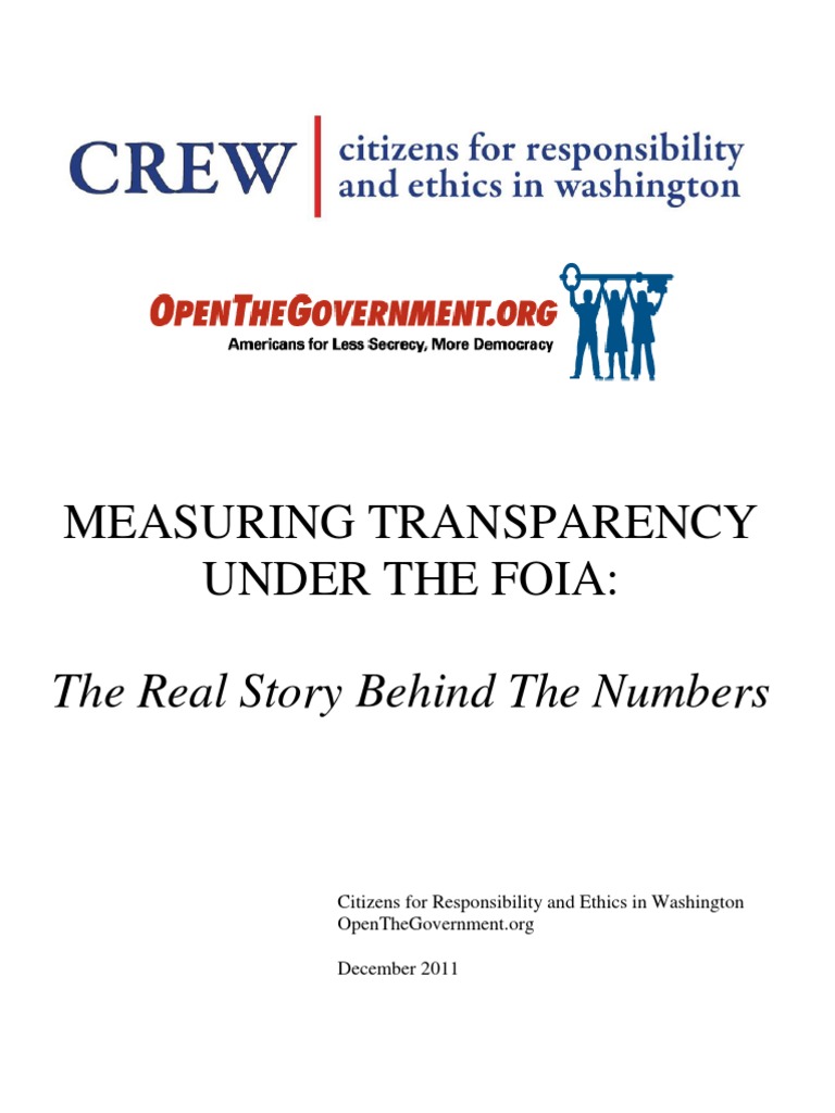 Measuring Transparency Under The FOIA: The Real Story Behind The ...