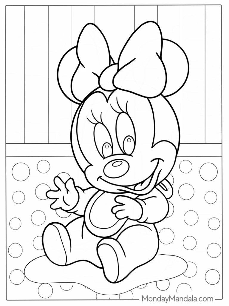 Baby Minnie Mouse Coloring Picture | PDF
