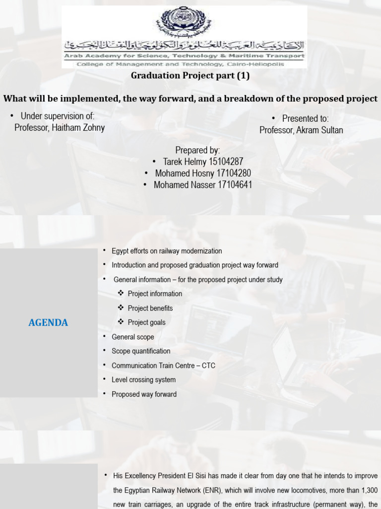 Graduation Project 1 | PDF | Train | Rail Transport