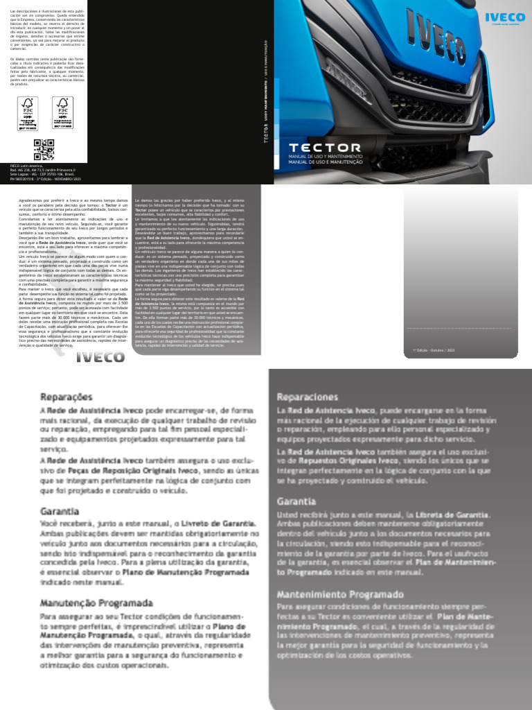Manual Uso Manutencao TECTOR E6 FL24 Ed02 PN 5803301518 | PDF | Motores ...