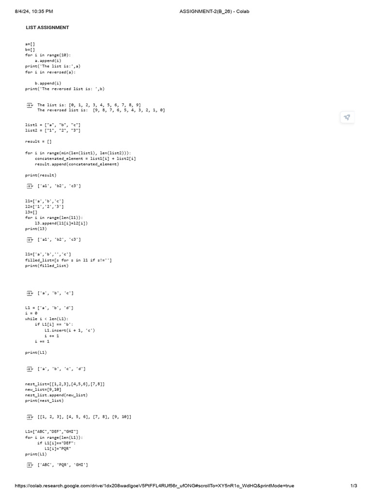 Assignment 2 (B - 26) Colab | PDF Assignment 2 (B - 26) Colab | PDF