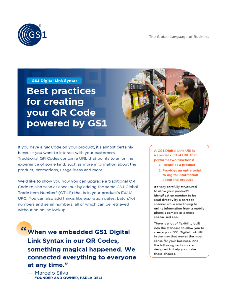 QR Code Powered by GS1 Best Practices | PDF | Qr Code | Barcode