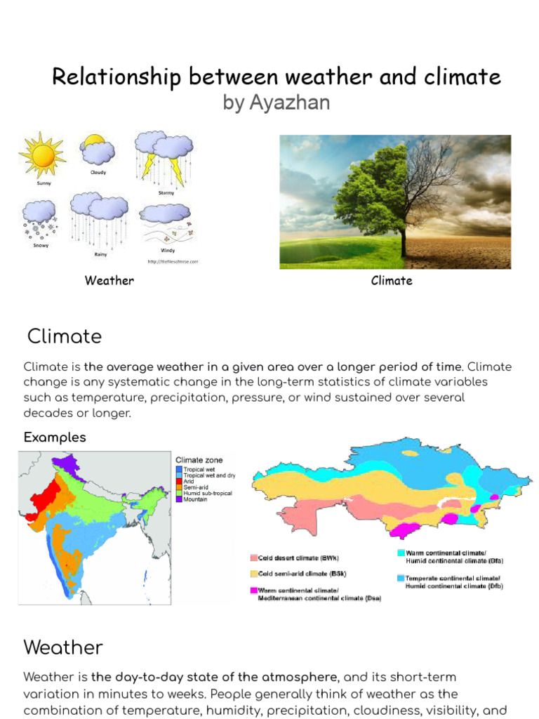 Relationship Between Weather and Climate | PDF