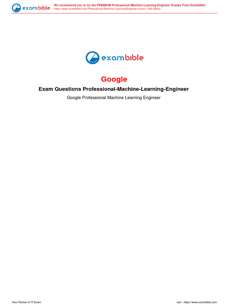 Premium ML Engineer Exam Dumps Guide | PDF | Receiver Operating ...