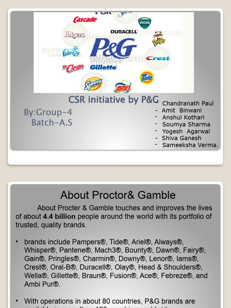 PNG Activity | PDF | Procter & Gamble | Corporate Social Responsibility