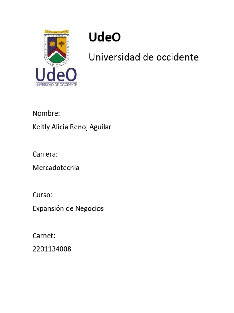 UdeO expansion de Negocios | PDF | Iniciativa empresarial | Sociedad