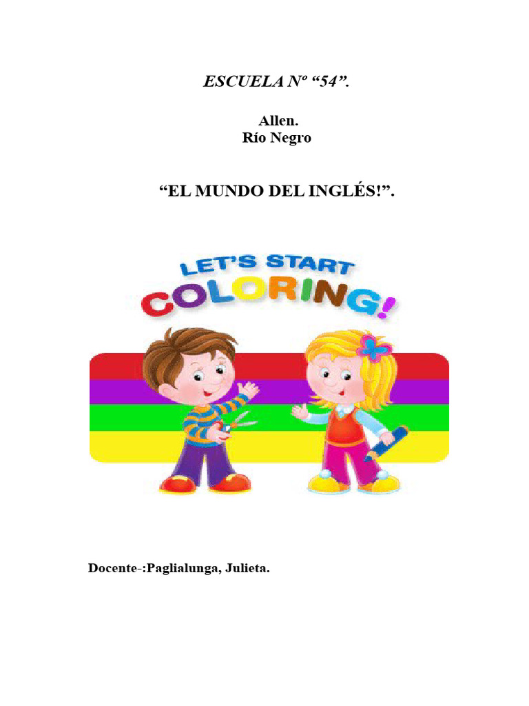 Proyecto Ingles Paglialunga | PDF | Aprendizaje | Evaluación