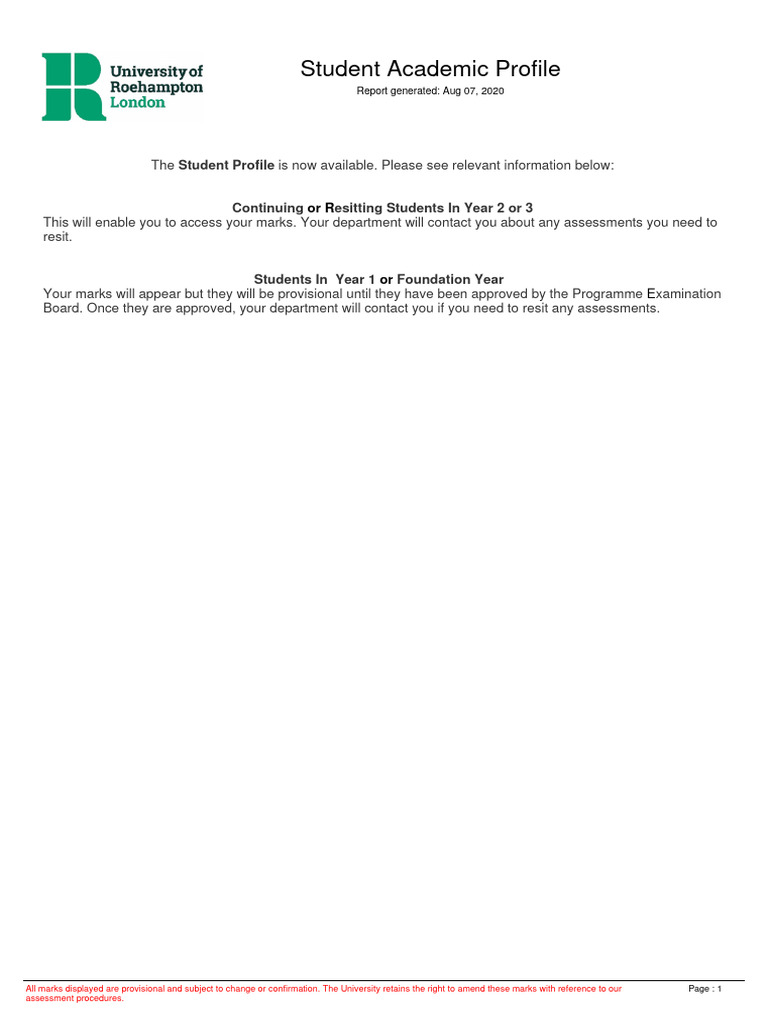 Student Academic Profile - GUID | PDF | Bachelor Of Science | Accounting