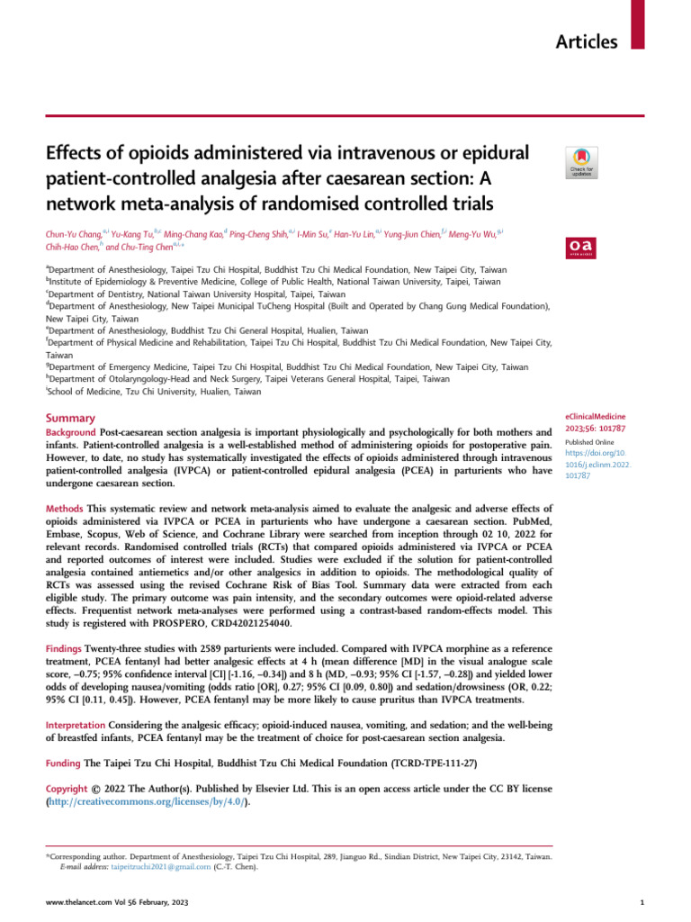 13 Effects of Opioids Administered Via Intravenous or Epidural Patient ...