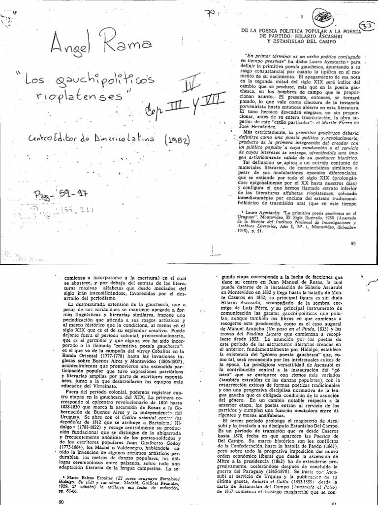 Rama-Angel-Cap-3-De-La-Poesia - Popular A-La-Poesia - De-Partido | PDF