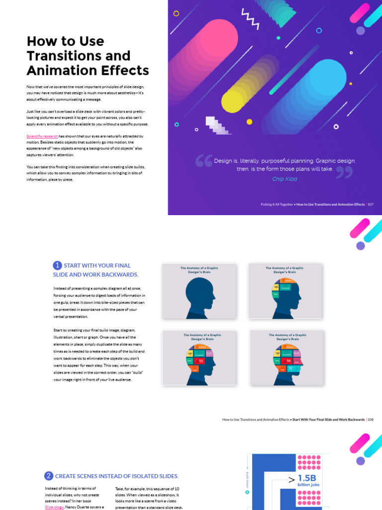 How To Use Transitions and Animation Effects | PDF | Graphics | Design