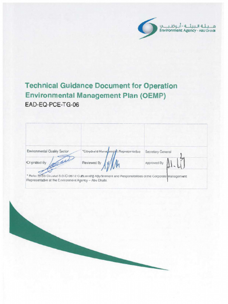 Operation Environmental Management Plan | PDF | Water Pollution ...