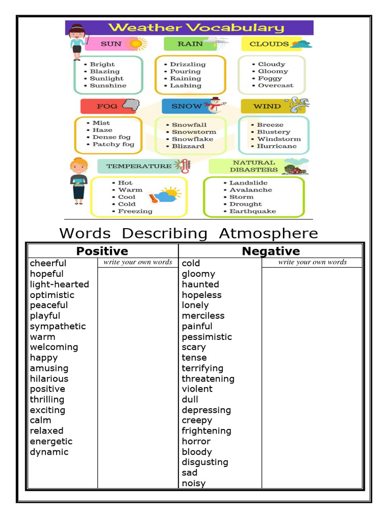 Words Describing Atmosphere | PDF