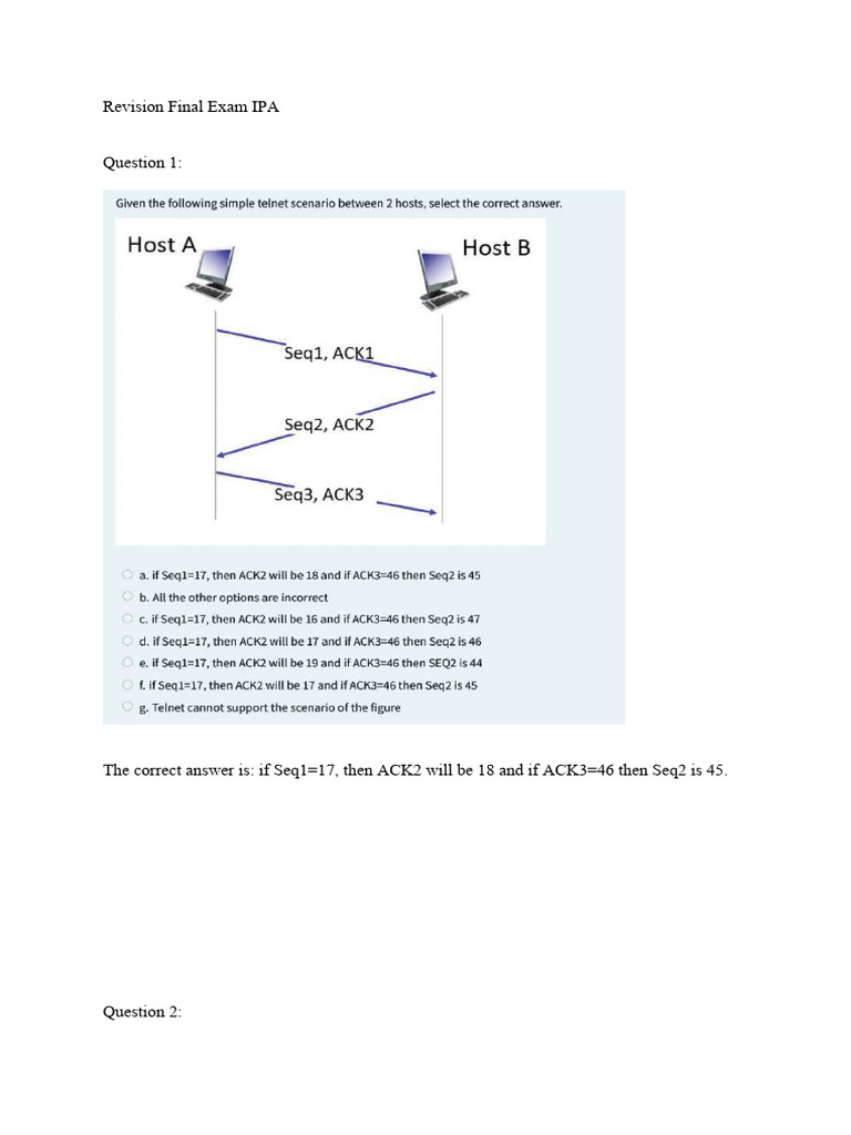 Revision Final Exam IPA | PDF | Transmission Control Protocol | Port ... Revision Final Exam IPA | PDF | Transmission Control Protocol | Port ...