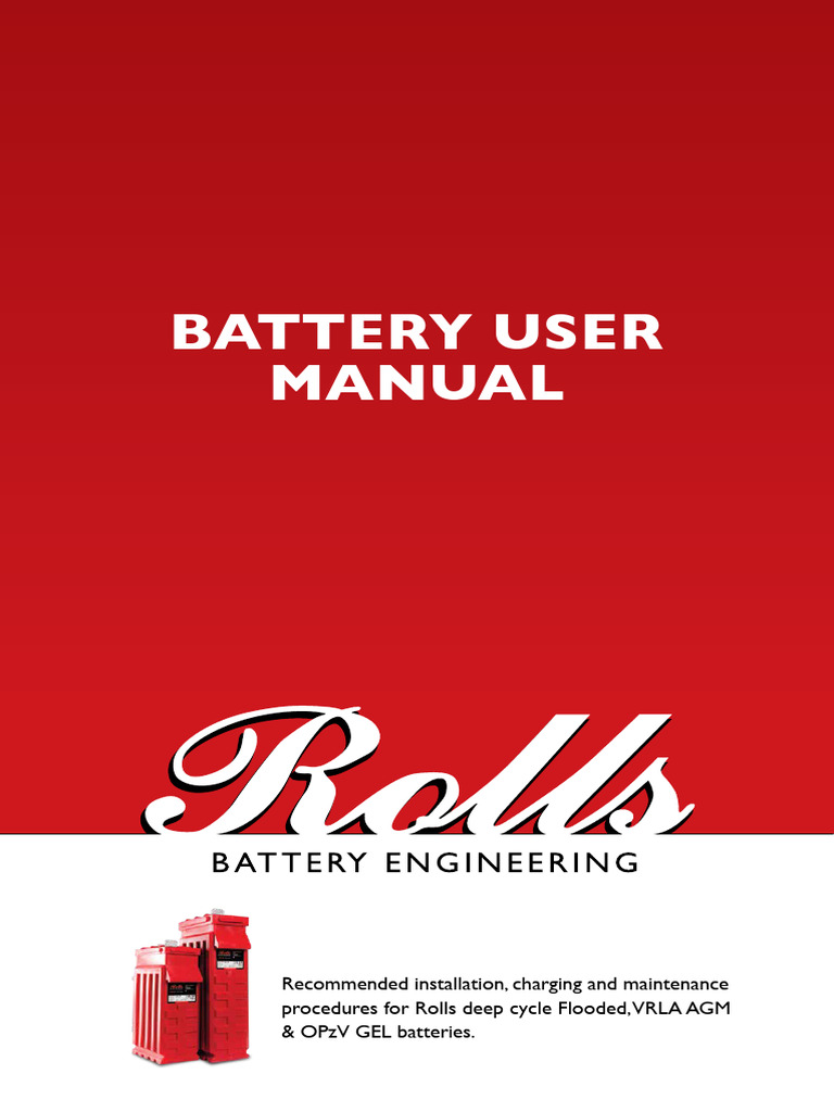 Rolls-Battery-User-Manual 2020 | PDF | Battery Charger | Electrical ...