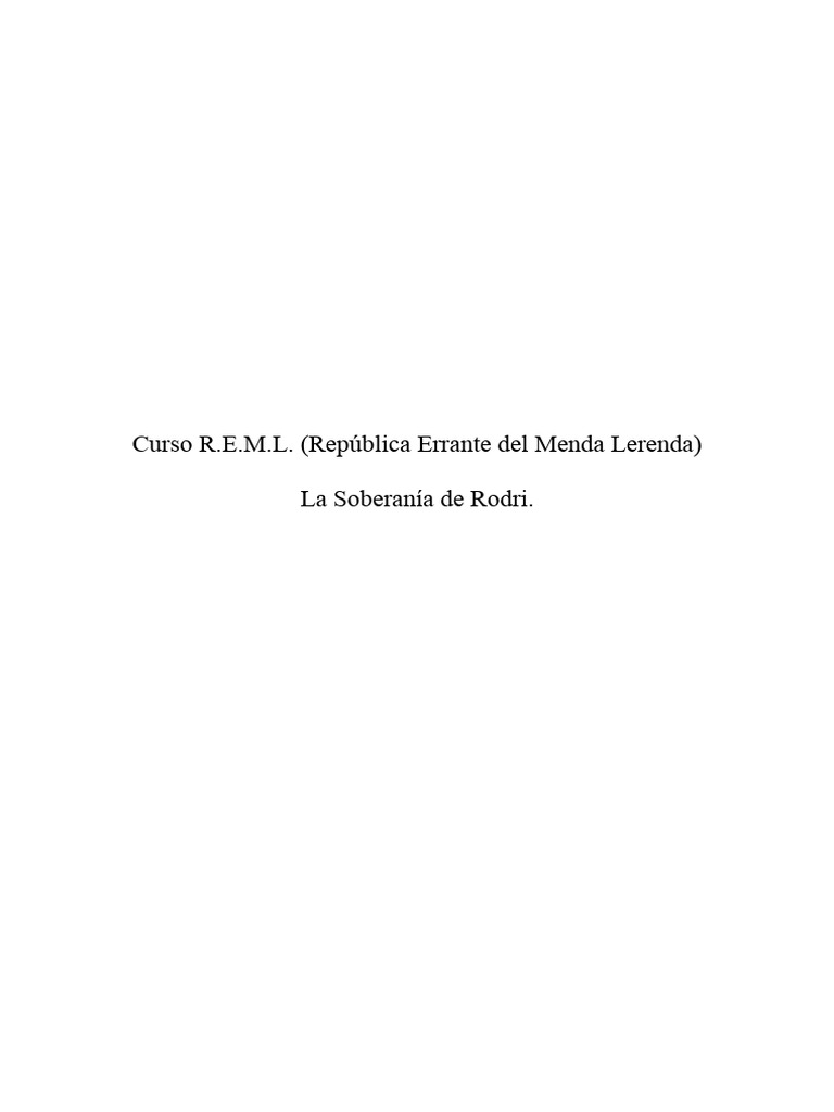 Curso REML | PDF | Conocimiento | Estado (política)