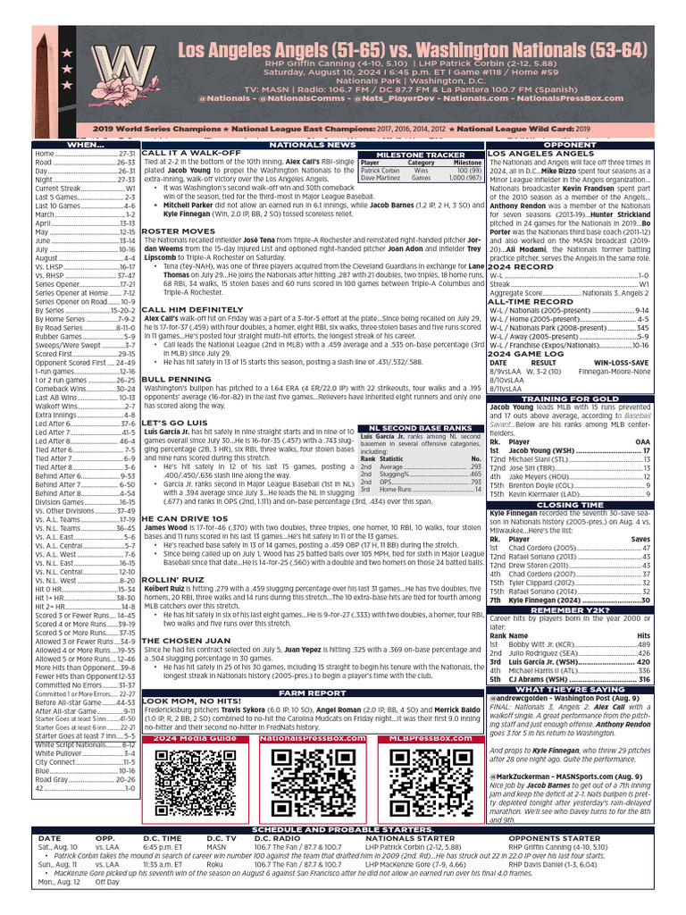 8 10vs LAA | PDF | Home Run | Pitcher