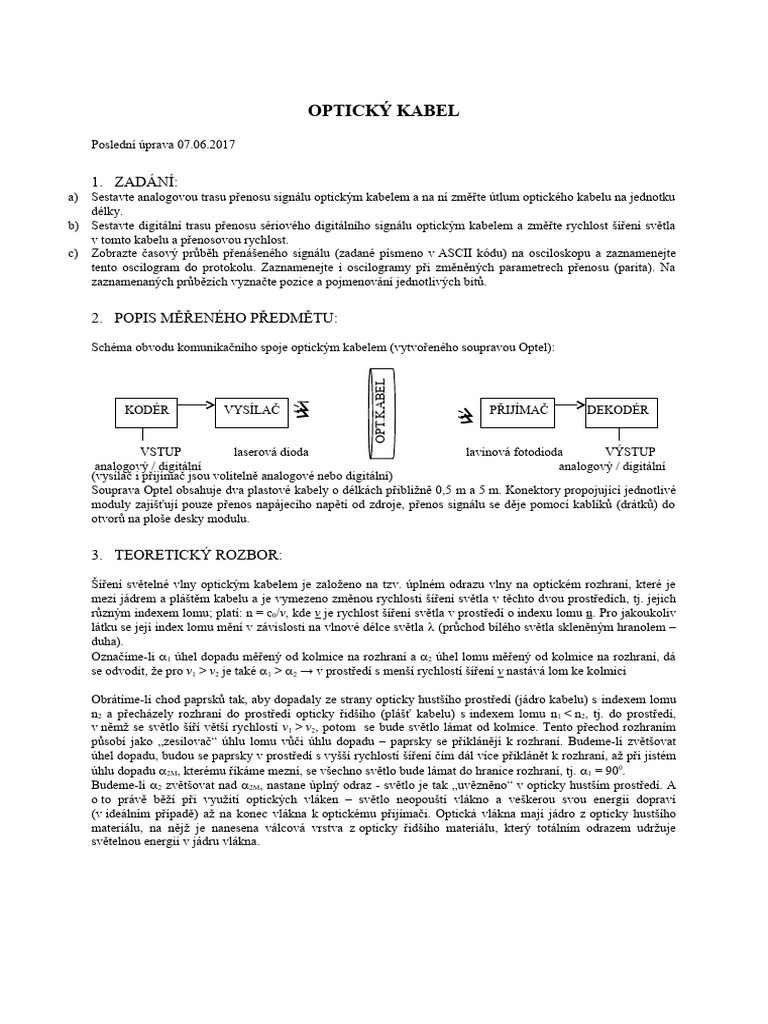 Optický Kabel | PDF