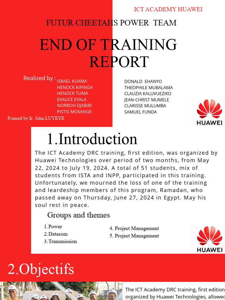 End of Training Report - 030716 | PDF