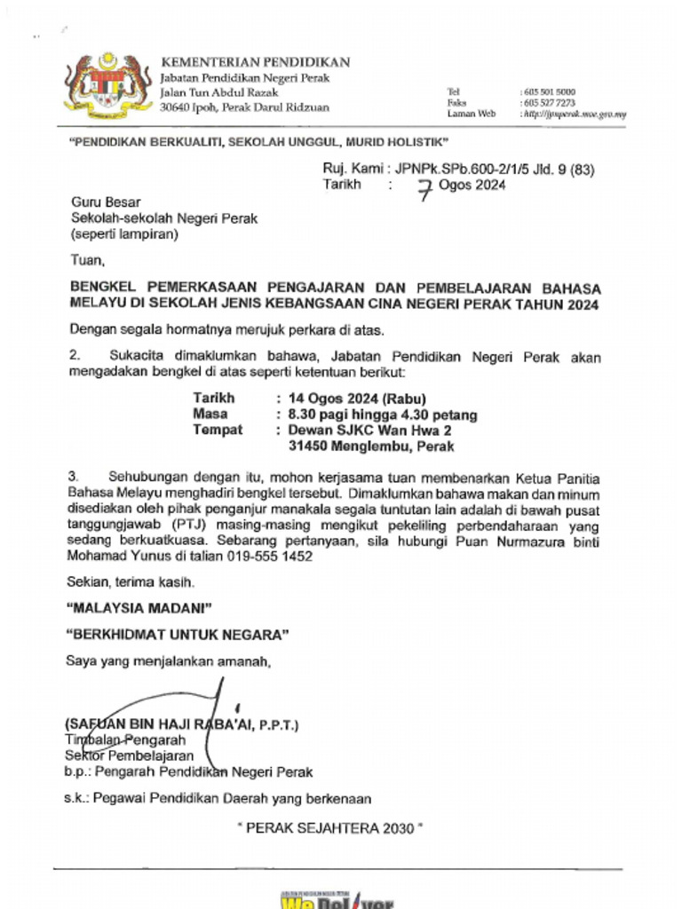 BENGKEL PEMERKASAAN PDP BM SJKC NEG. PERAK TAHUN 2024 (SJKC) | PDF