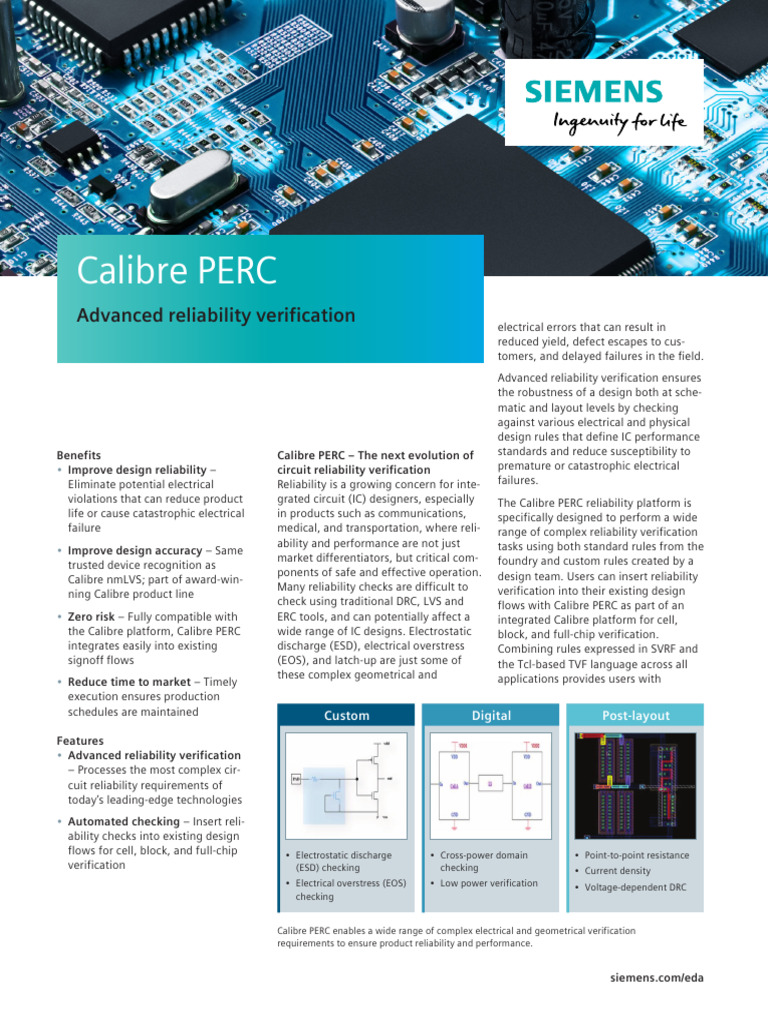 Siemens SW Calibre PERC FS 82863 C2 1 | PDF | Reliability Engineering ...