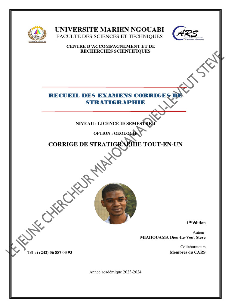 Corrigé de Stratigraphie MDS | PDF | Géologie | Stratigraphie