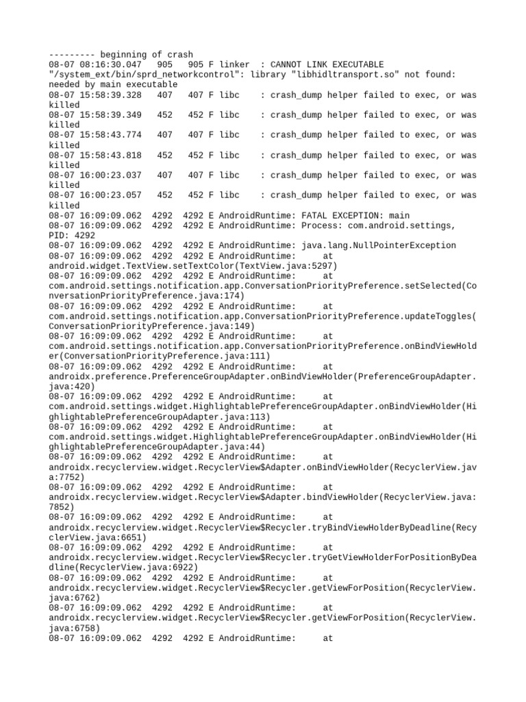 Standby Android Log 2024 0807 212847 | PDF | Computing | Software Engineering