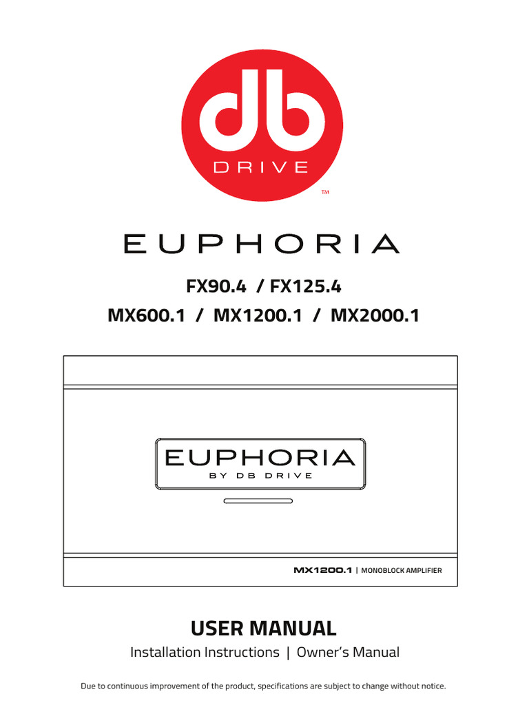 MANUAL FX90.4 FX125.4 MX600.1 MX1200.1 MX2000.1 Compressed | PDF | Amplifier ...