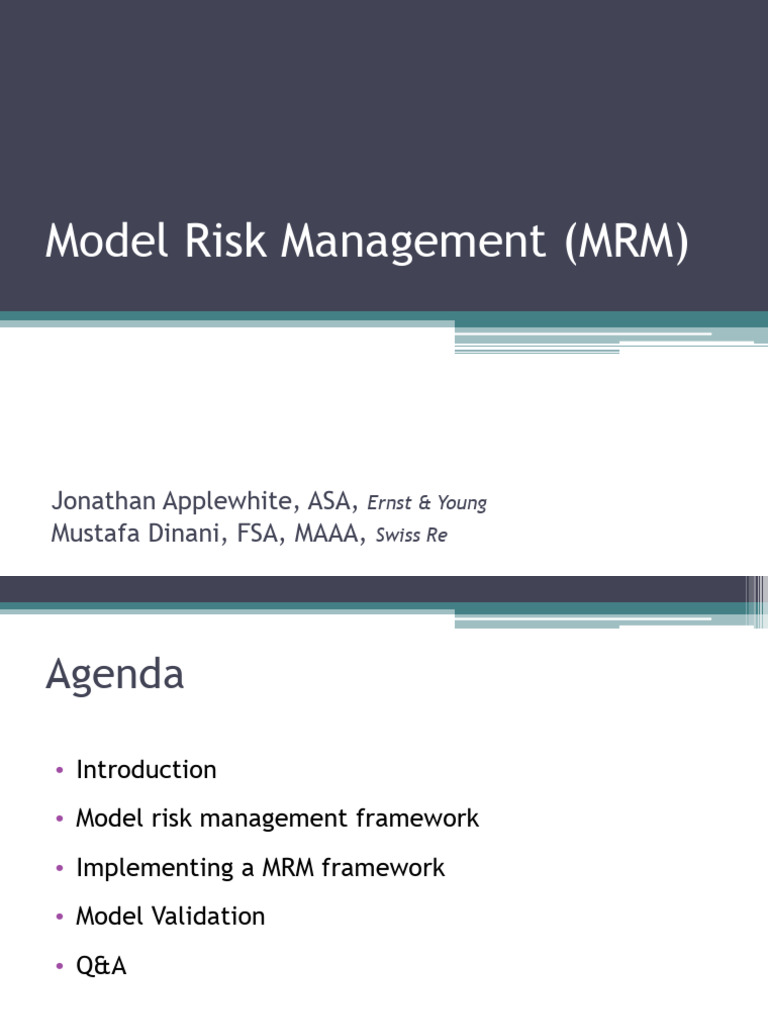 Model Risk Management Framework Guide | PDF | Risk Management | Risk