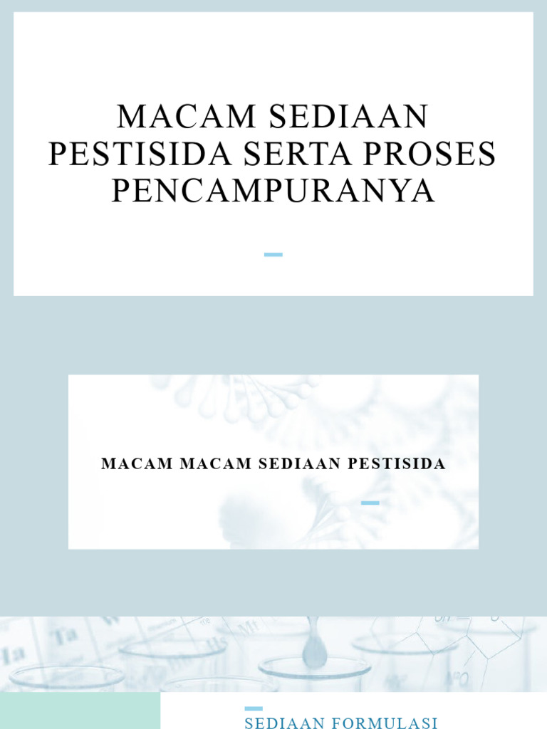Proses Pencampuran Pestisida | PDF | Materials | Physical Sciences