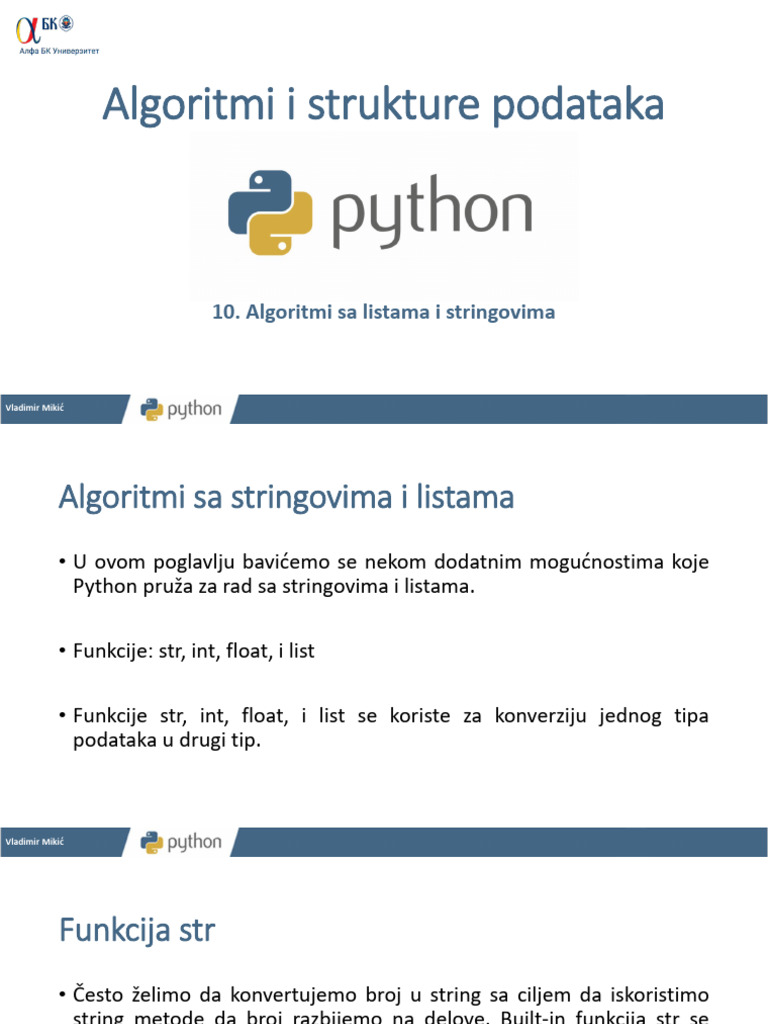 Algoritmi Sa Listama I Stringovima | PDF