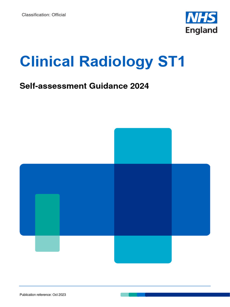 Clinical Radiology ST1 Self-Assessment Guidance 2024 | PDF | Radiology ... Clinical Radiology ST1 Self-Assessment Guidance 2024 | PDF | Radiology ...
