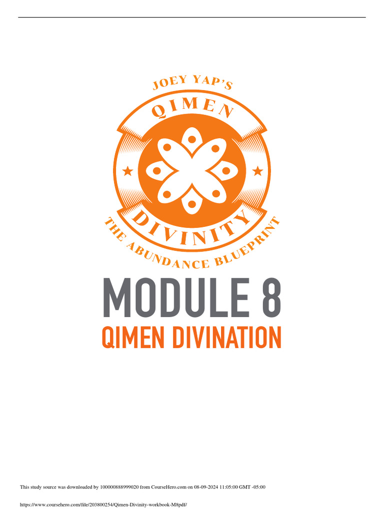 Qimen Divinity Workbook M8 PDF | PDF | All Rights Reserved
