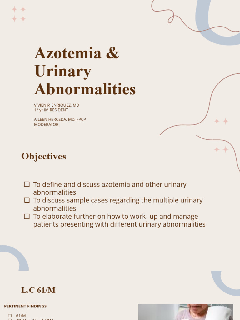 Understanding Azotemia and Urinary Issues | PDF | Kidney | Medical ...