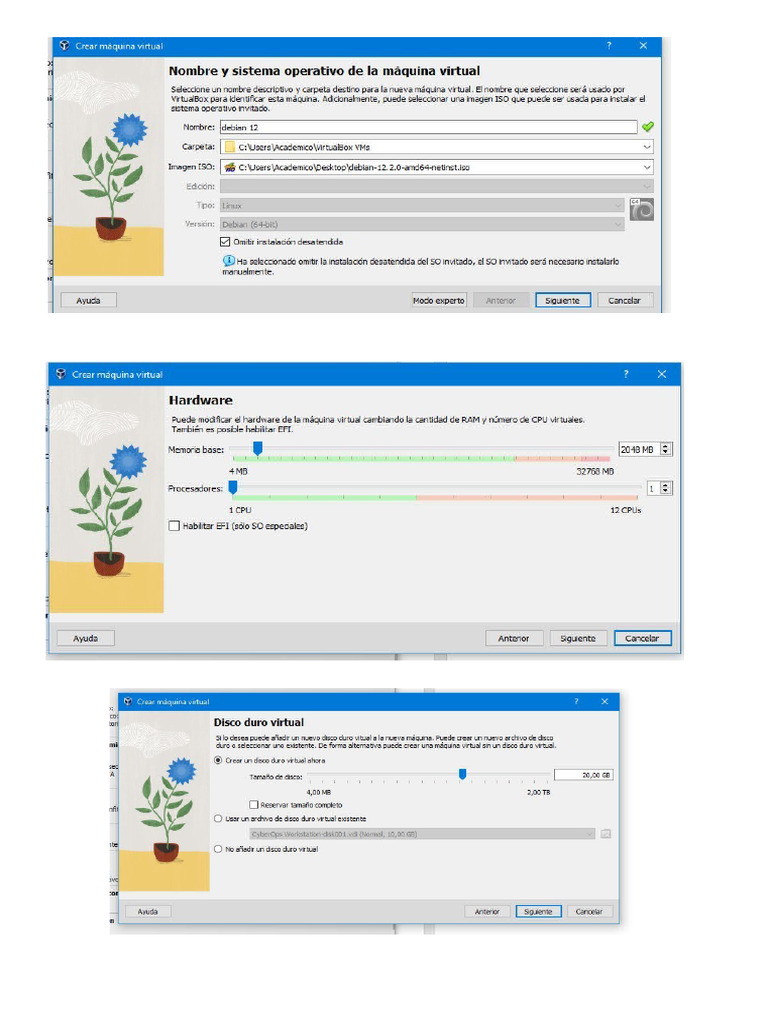 Virtual Box Capturas | PDF