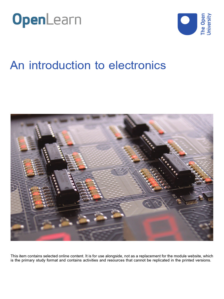 An Introduction To Electronics Printable | PDF | Operational Amplifier | Volt
