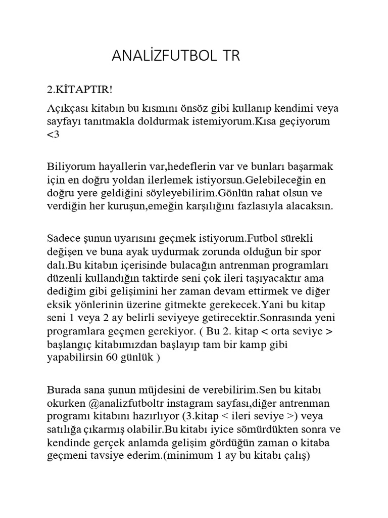 Antrenman Program 2 | PDF