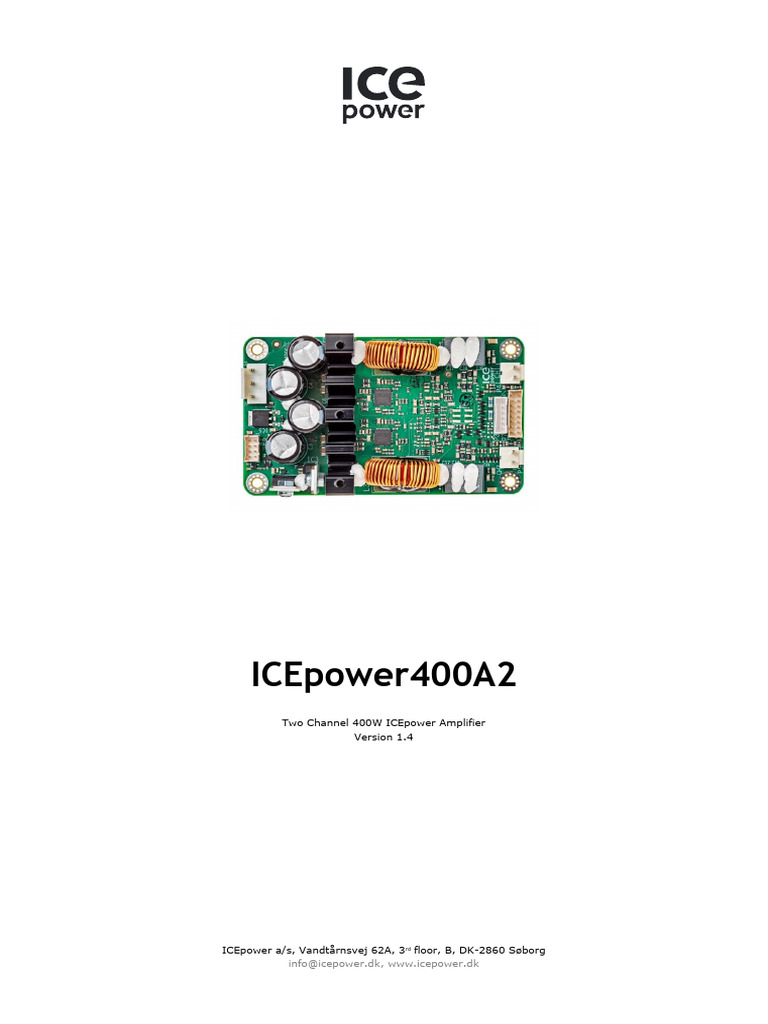ICEpower 400A2 Amplifier Overview | PDF | Amplifier | Loudspeaker